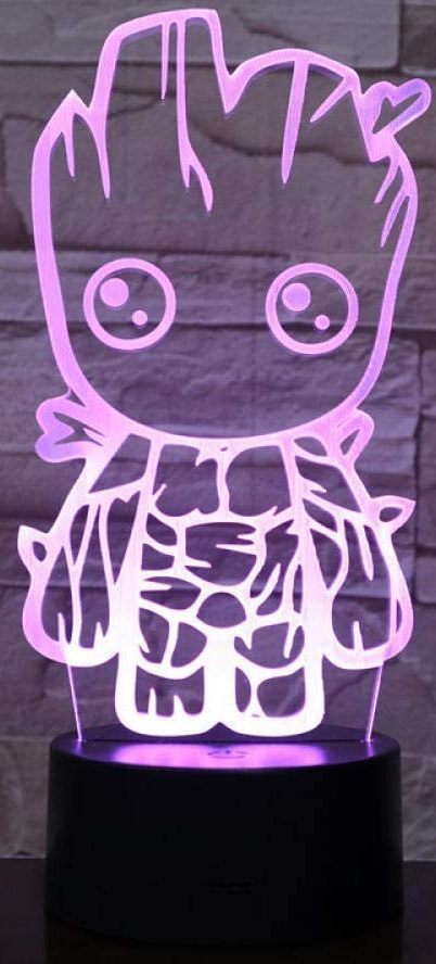 🥇 Lámparas de Groot 🥇 - Universo de superhéroes